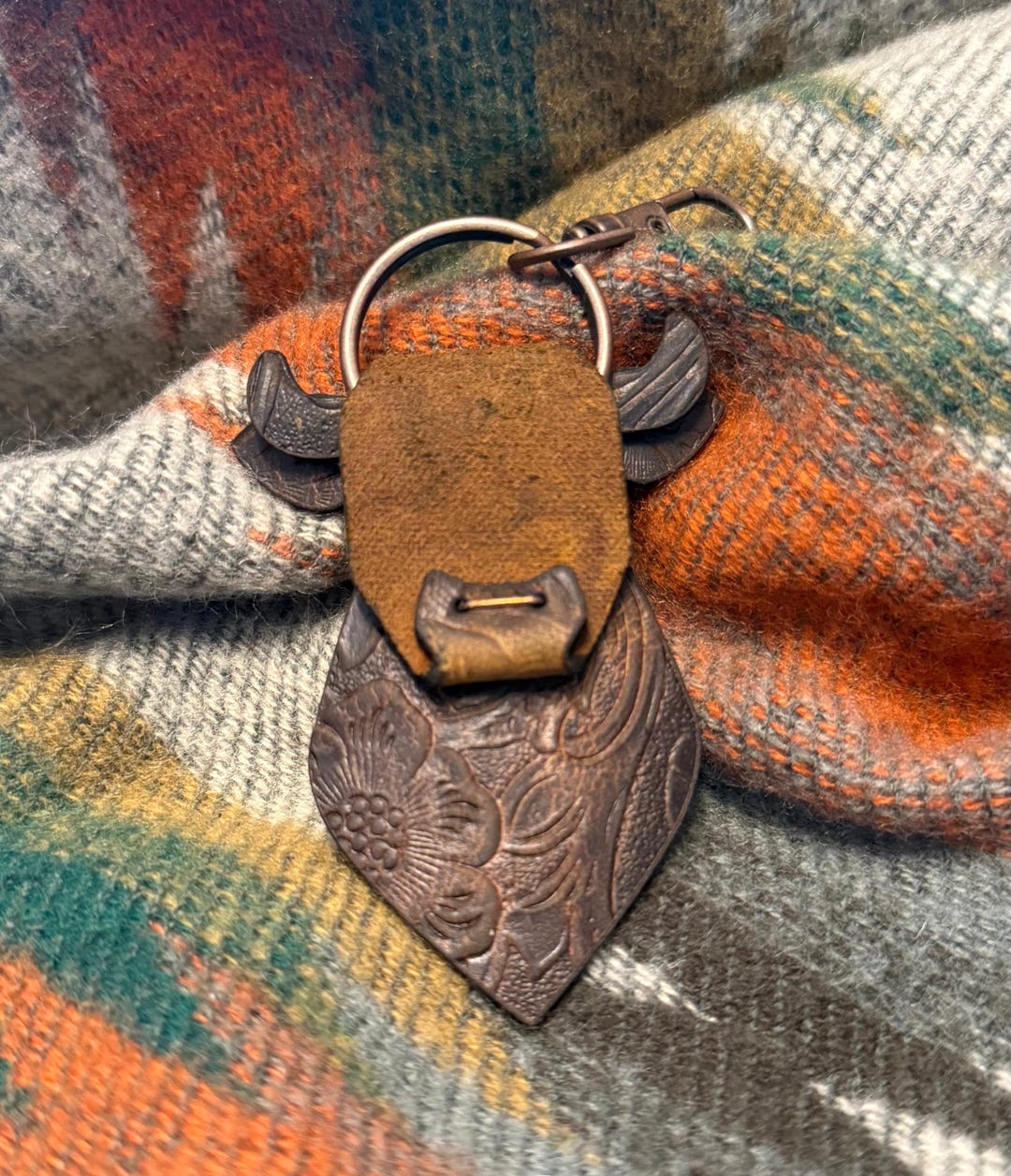 Leather Steer Keychain - Etsy
