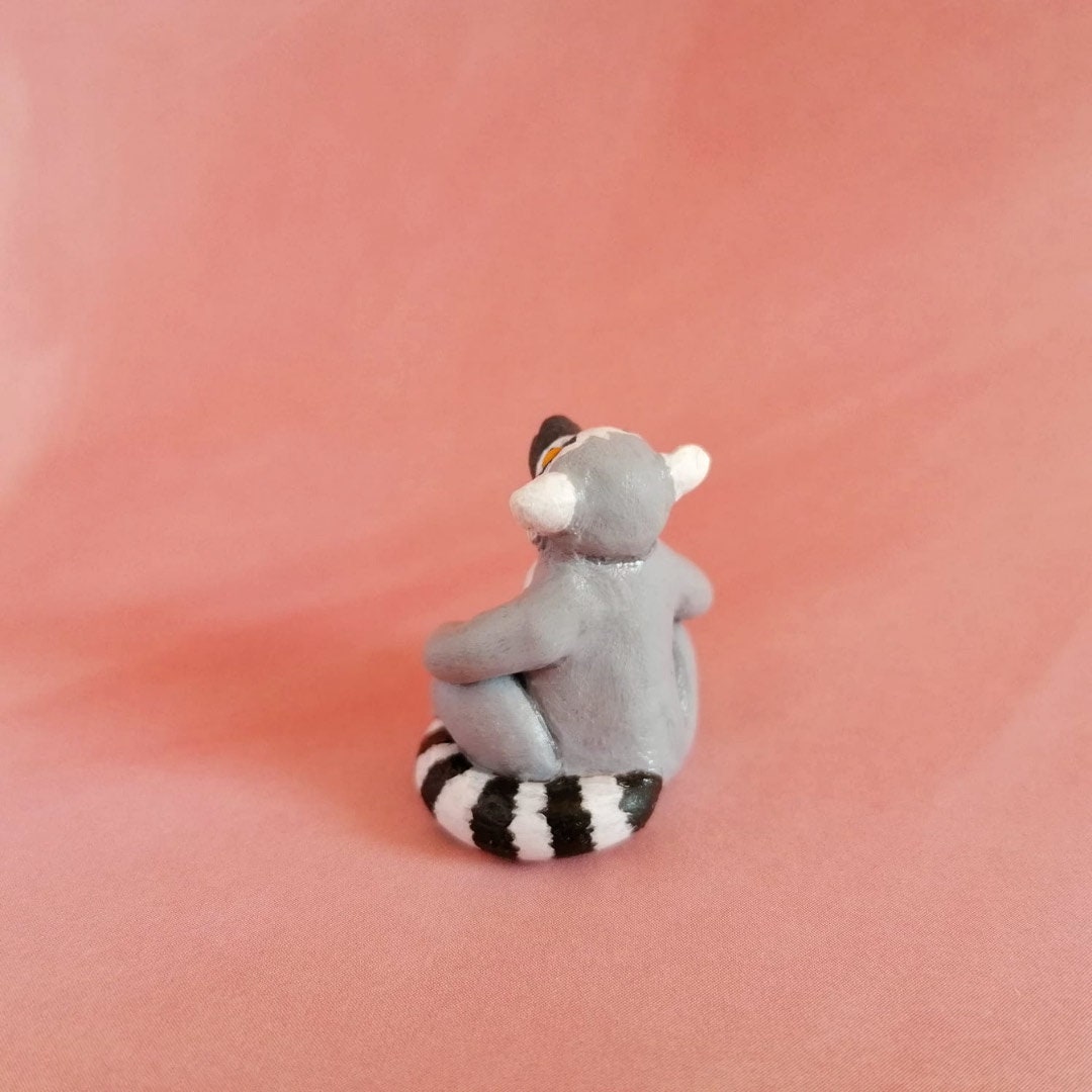 African Lemur Miniature for Bohemian Decor Lemur Figurine for Cute Room ...