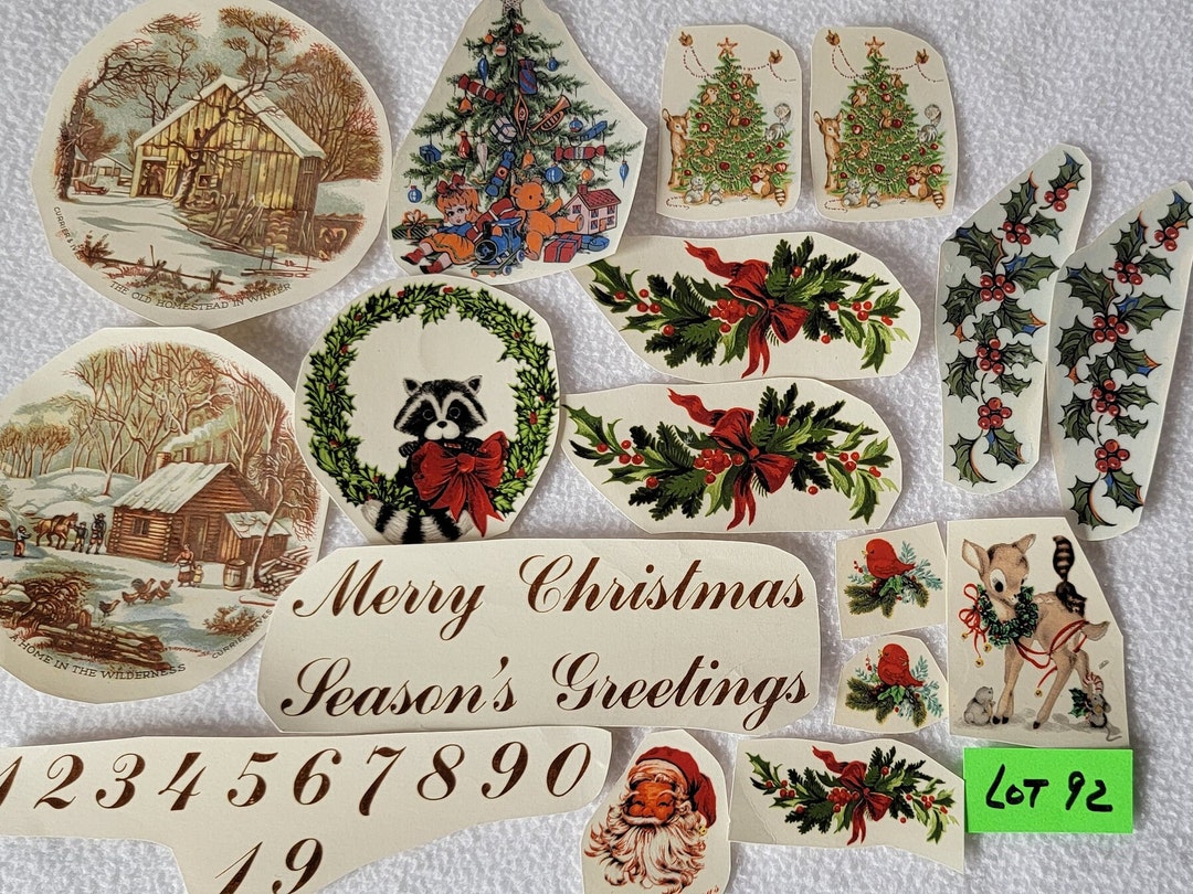 17 Christmas Ceramic Water Slide Decals Lot 92 NEW - Etsy