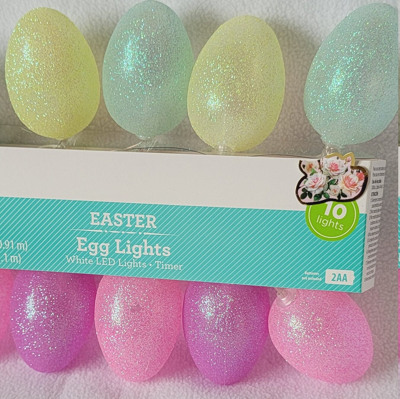 10 Large Easter EGG Shaped LED Lights Battery Operated Pastel - Etsy