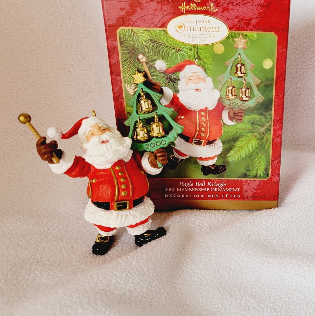 Vintage 2000 Hallmark Santa Claus Ornament, Jingle Bell Kringle, Member ...