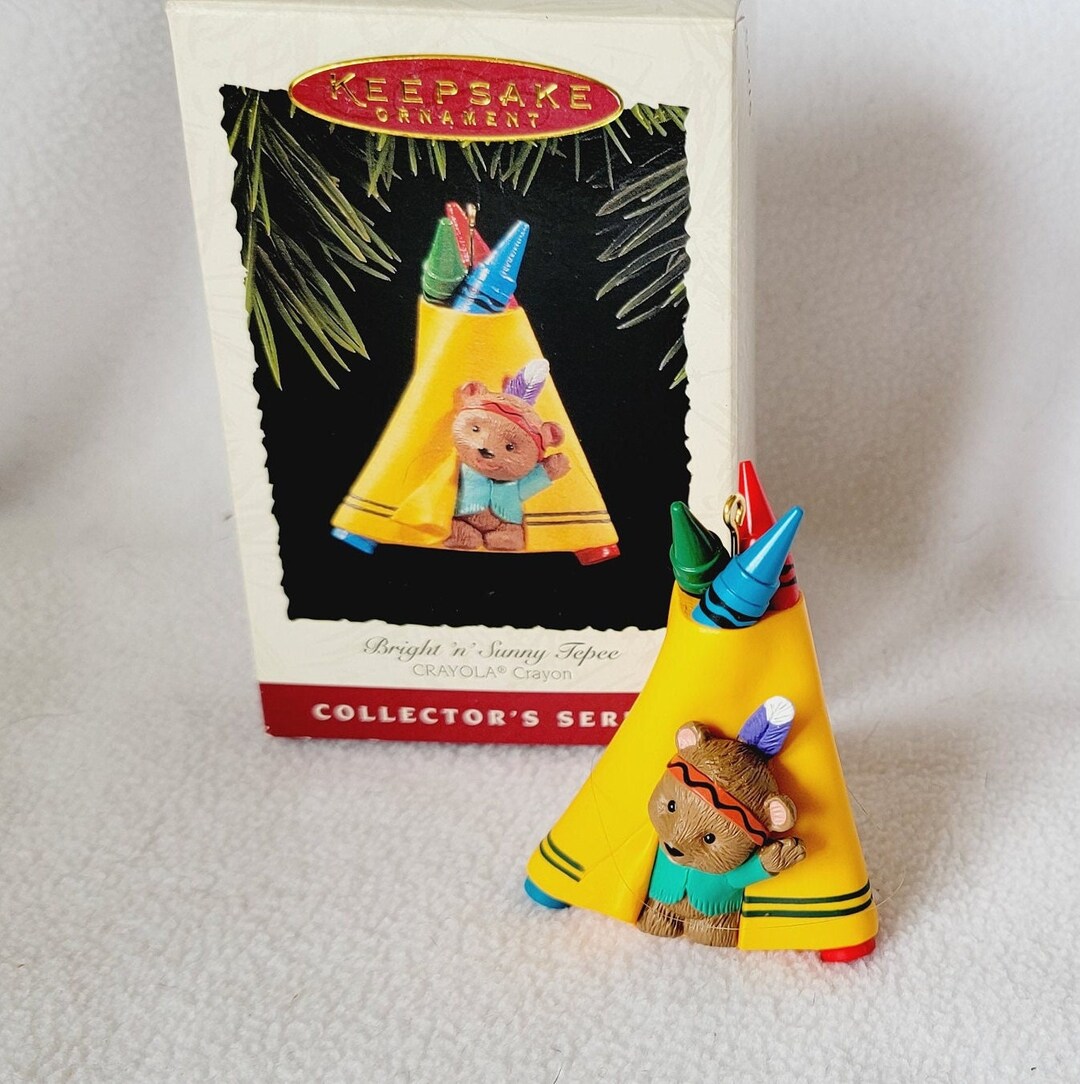 Vintage Hallmark 1995 Crayola Crayon Ornament, Bright N Sunny Tepee ...