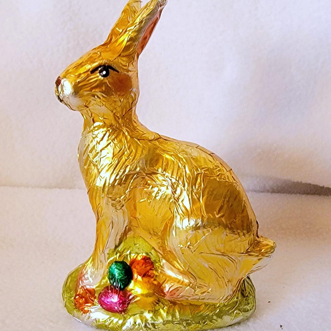 Faux Chocolate Foil Easter Bunny, YOU CHOOSE, Approx. 5-1/2 Tall NEW - Etsy
