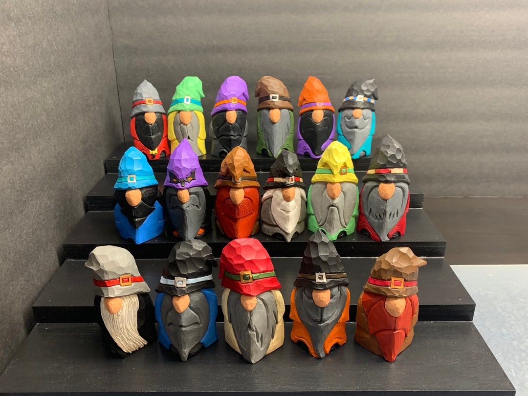 Hand Carved Wood Gnomes (H32) - Etsy