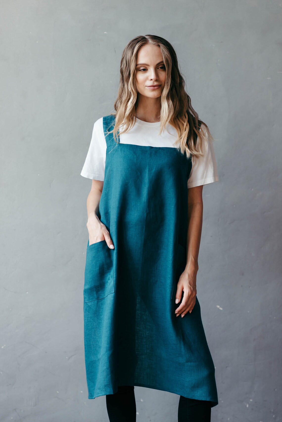 Pinafore Apron Linen Apron Linen Pinafore Pinafore Apron - Etsy Australia