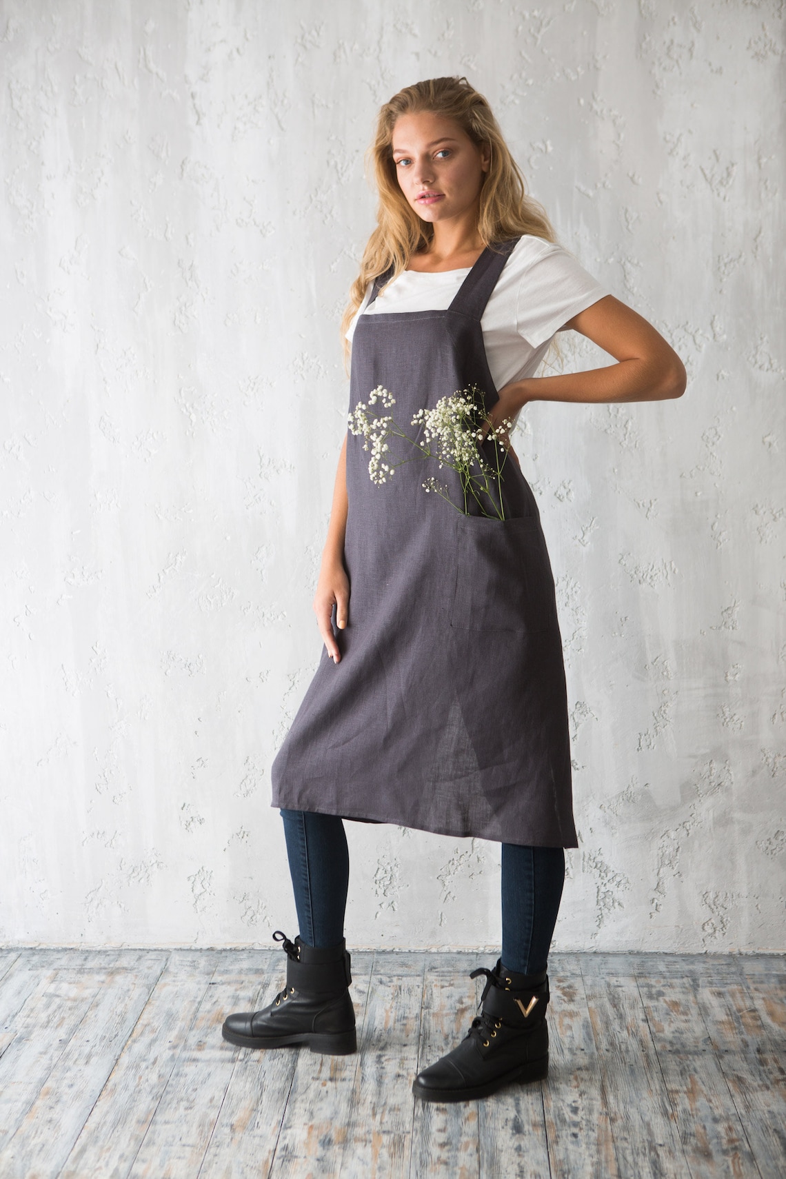 Pinafore Apron Linen Apron Linen Pinafore Pinafore Apron | Etsy