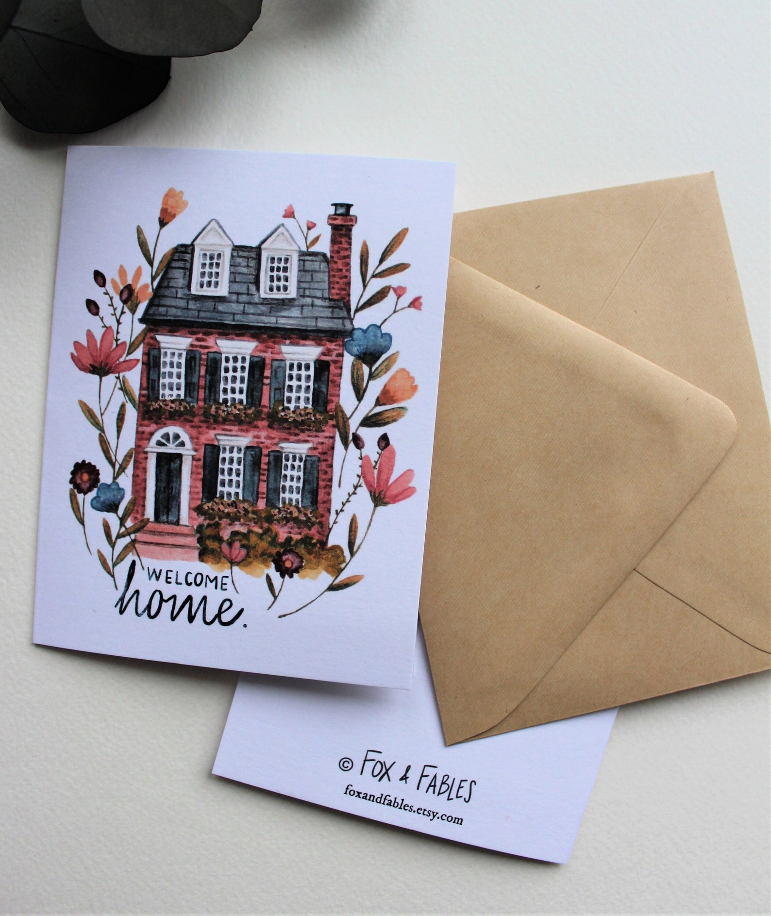 Welcome Home Housewarming Greeting Card Handmade Illustrated - Etsy