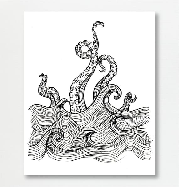 Sea Monsters Drawings