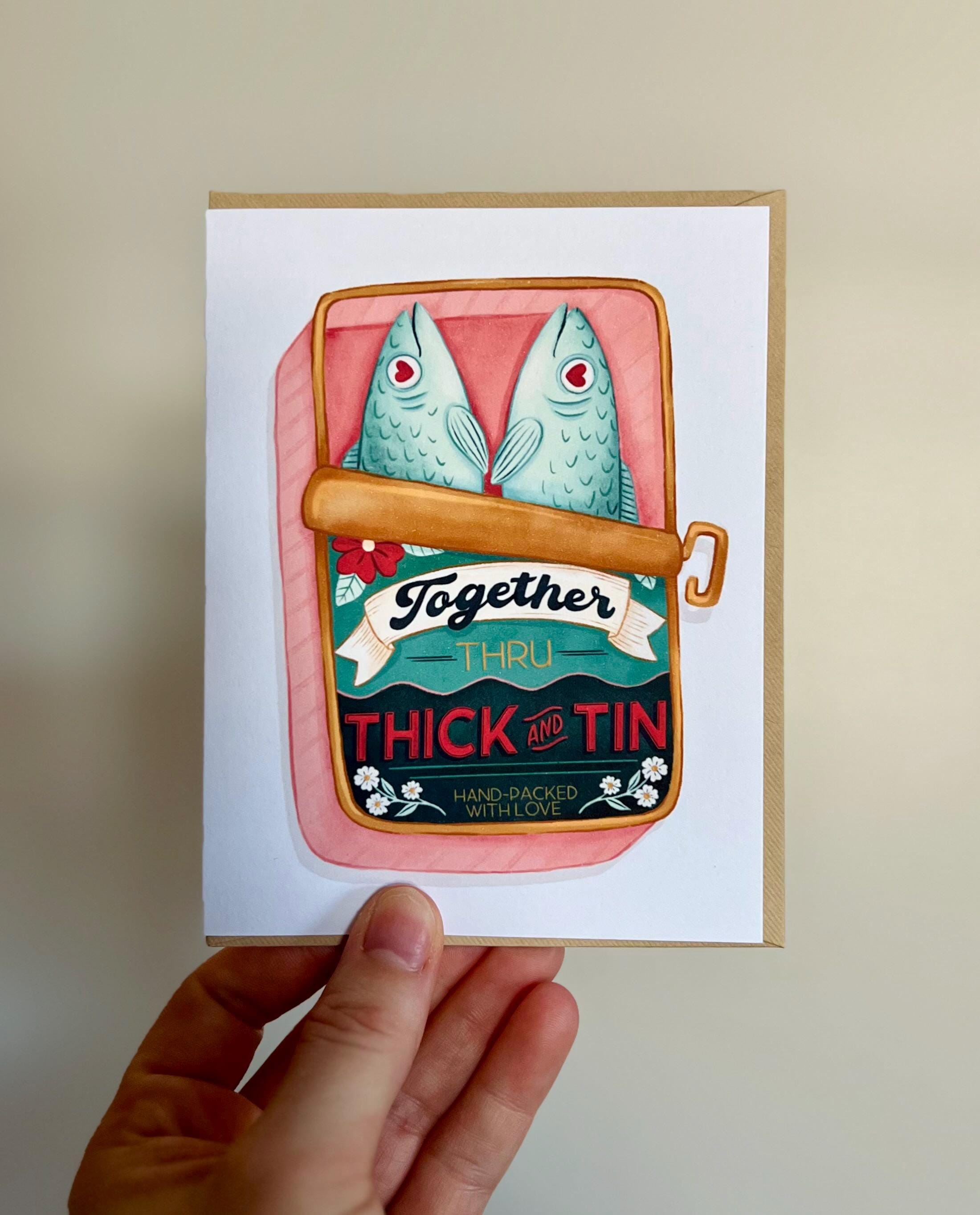 Thru Thick & Tin Greeting Card, Blank Inside Romantic Vintage ...