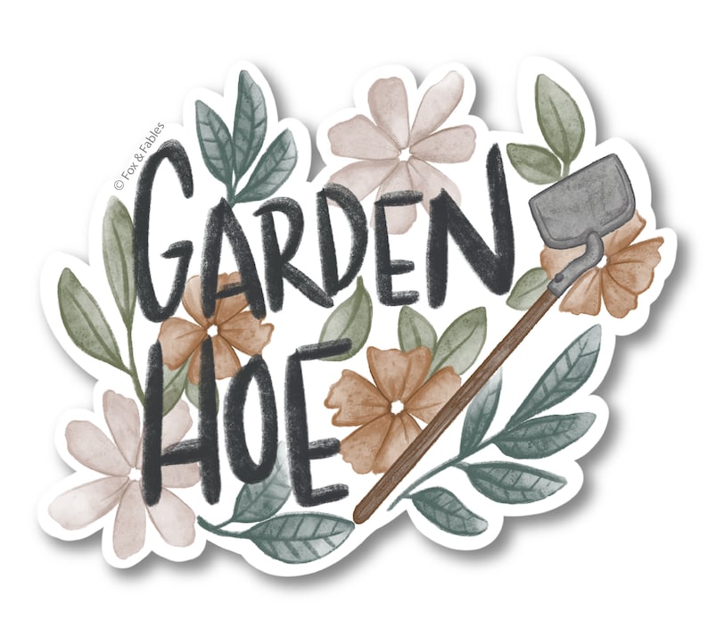 Garden Hoe Vinyl Sticker Glossy Die Cut Sticker Premium | Etsy