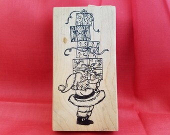 Santa rubber stamp | Etsy