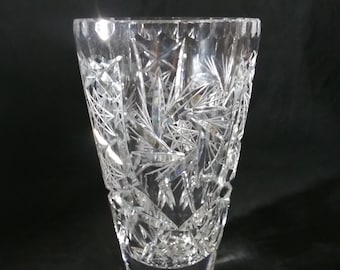 Vintage Sasaki Sengai Japanese Lead Crystal Vase Etched Vase - Etsy