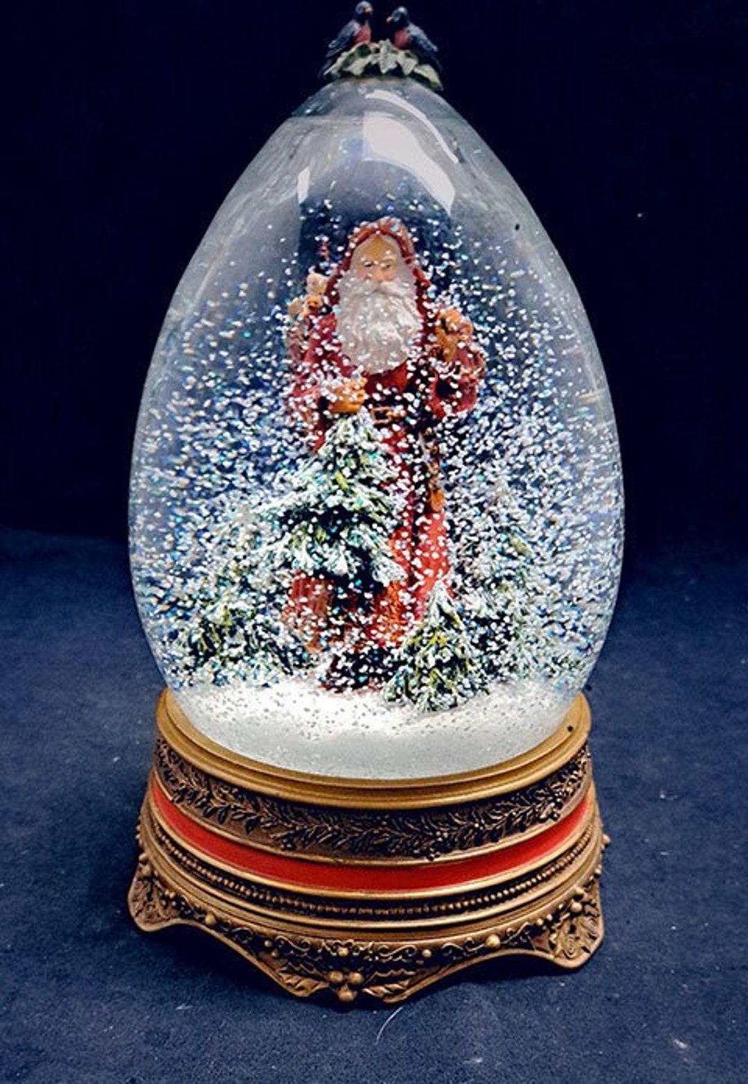 Hallmark Father Christmas Oval Snow Globe - Etsy
