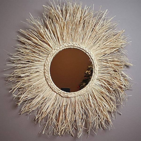 Mirror With Raffia - Etsy