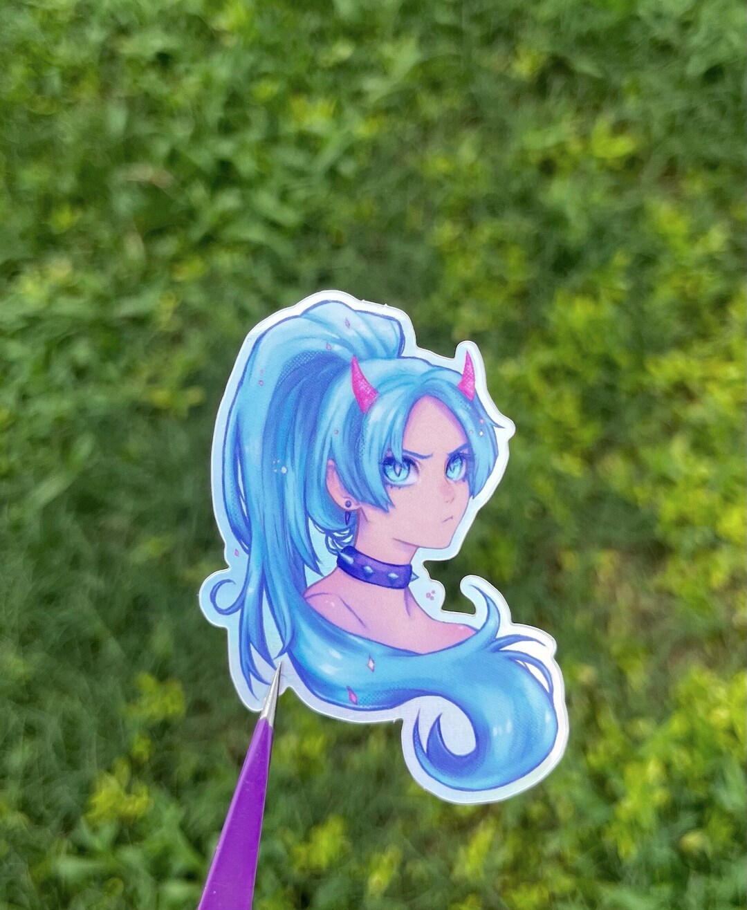 Devil Girl - Holographic Sticker - Etsy