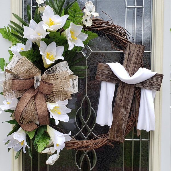 Cross Wreath - Etsy
