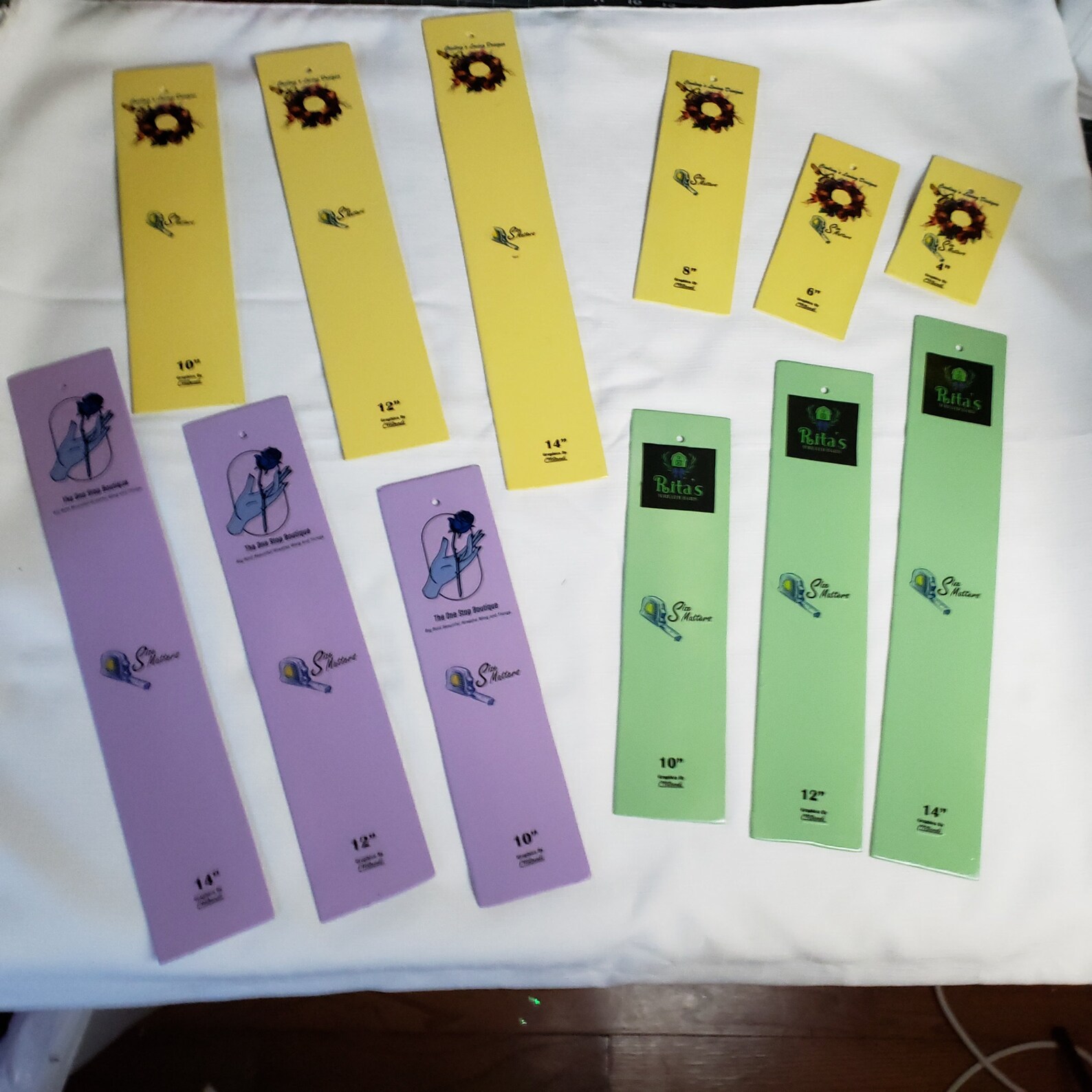 Ribbon Rulers, Measuring Sticks, Ribbon Tails, Ribbon Sizers, Wreath ...