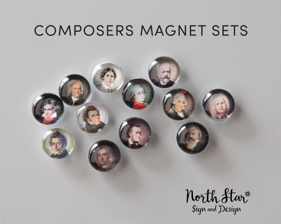 Famous Composers Magnet Sets Set of 12 Classical Music - Etsy