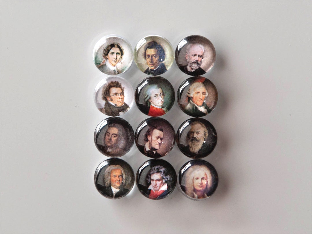 Famous Composers Magnet Sets, Set of 12, Classical Music Gifts ...