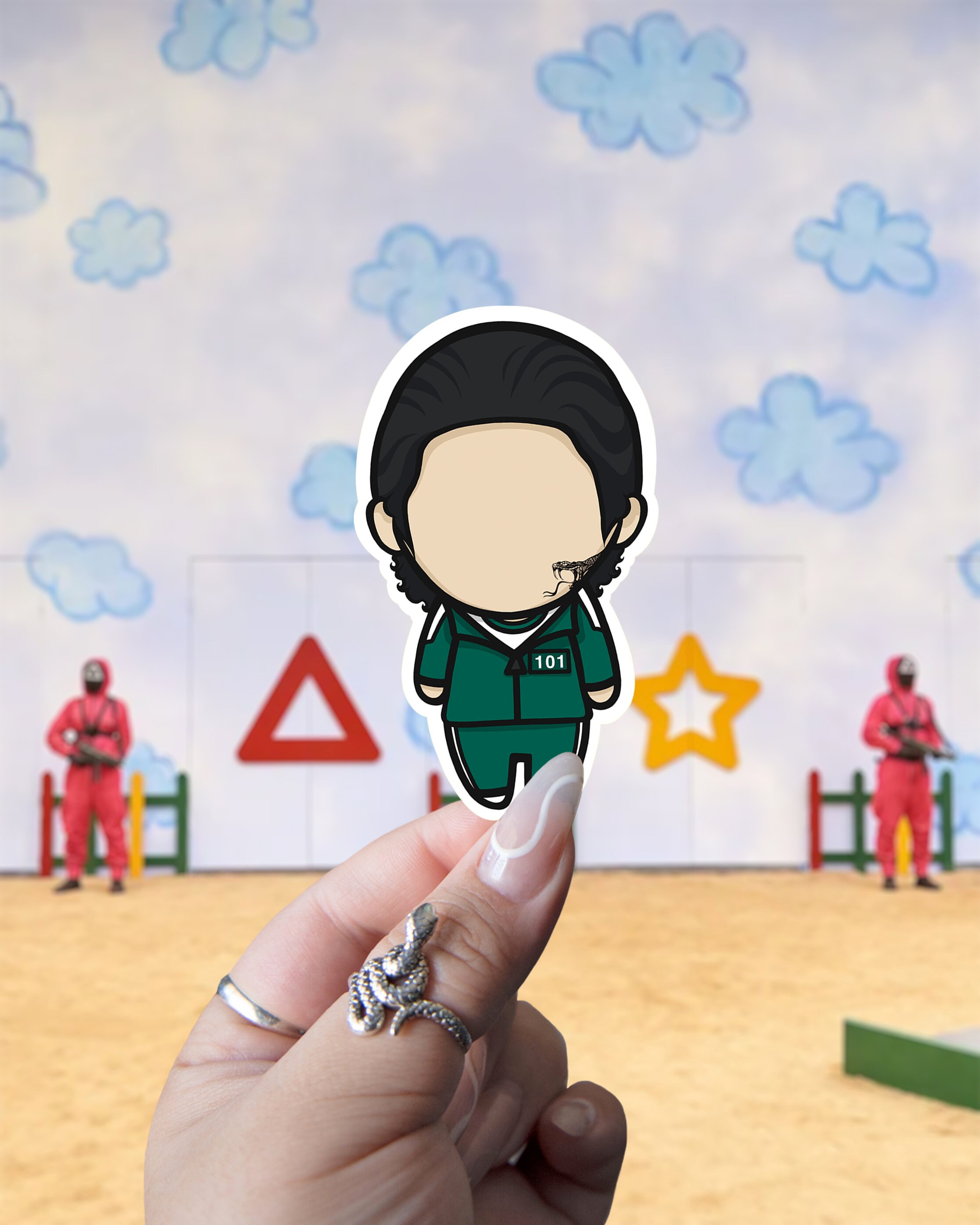 Squid Game Players Vinyl Stickers 456 067 199 240 | Etsy