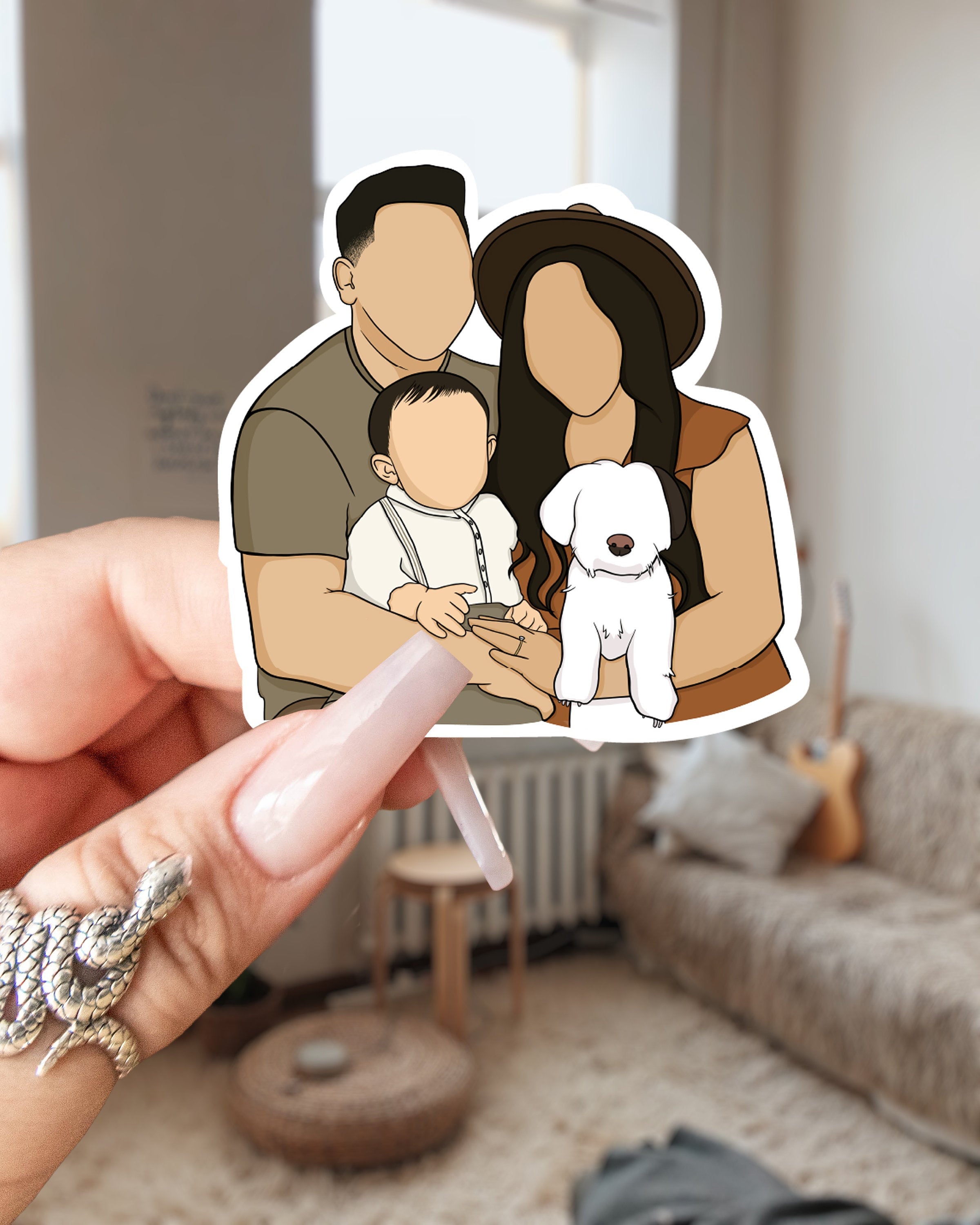 Custom Faceless Portrait Stickers! | Digital + Stickers - Etsy
