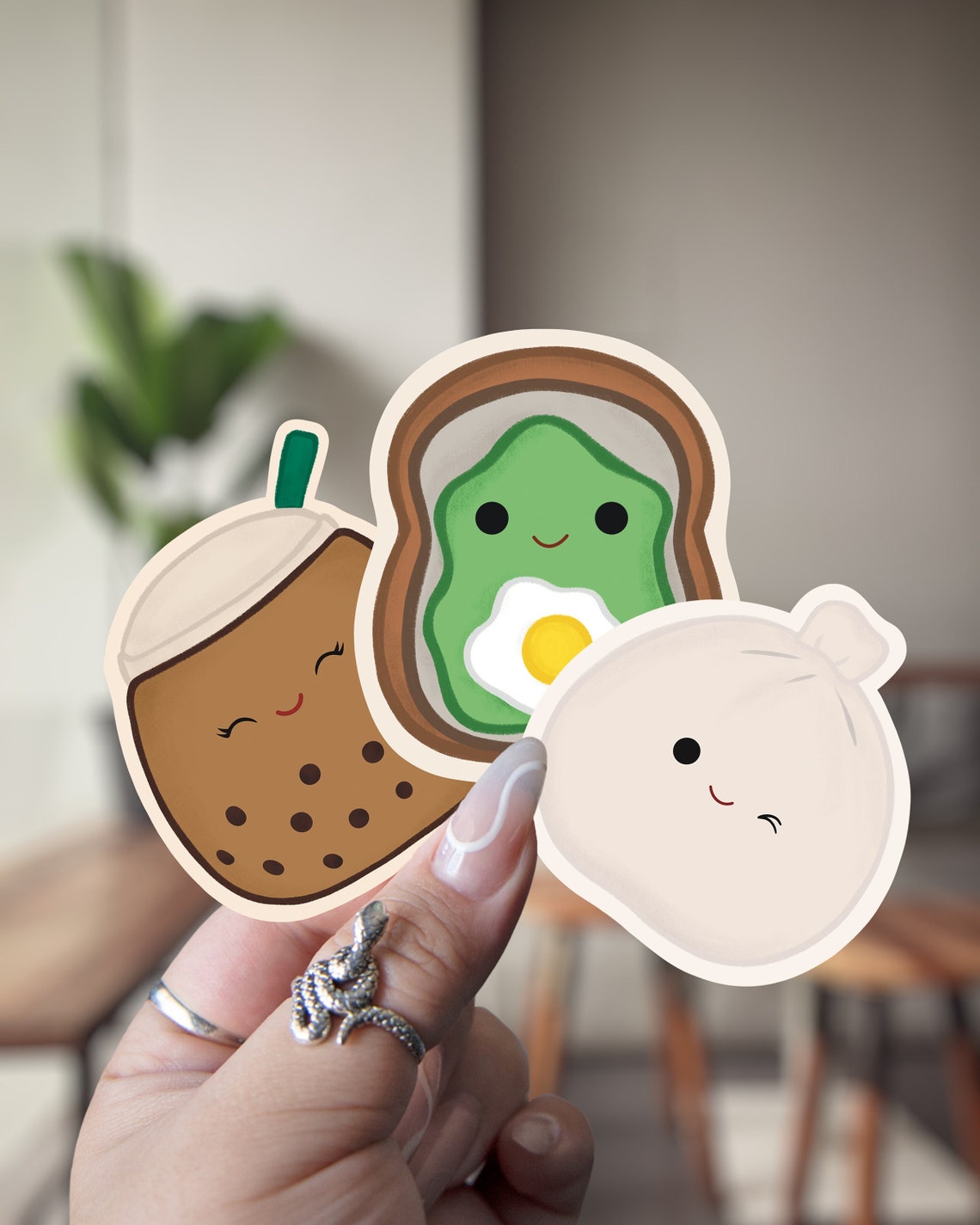 Food Squishmallow Vinyl Stickers | Boba, Dumpling, Avocado Toast - Etsy