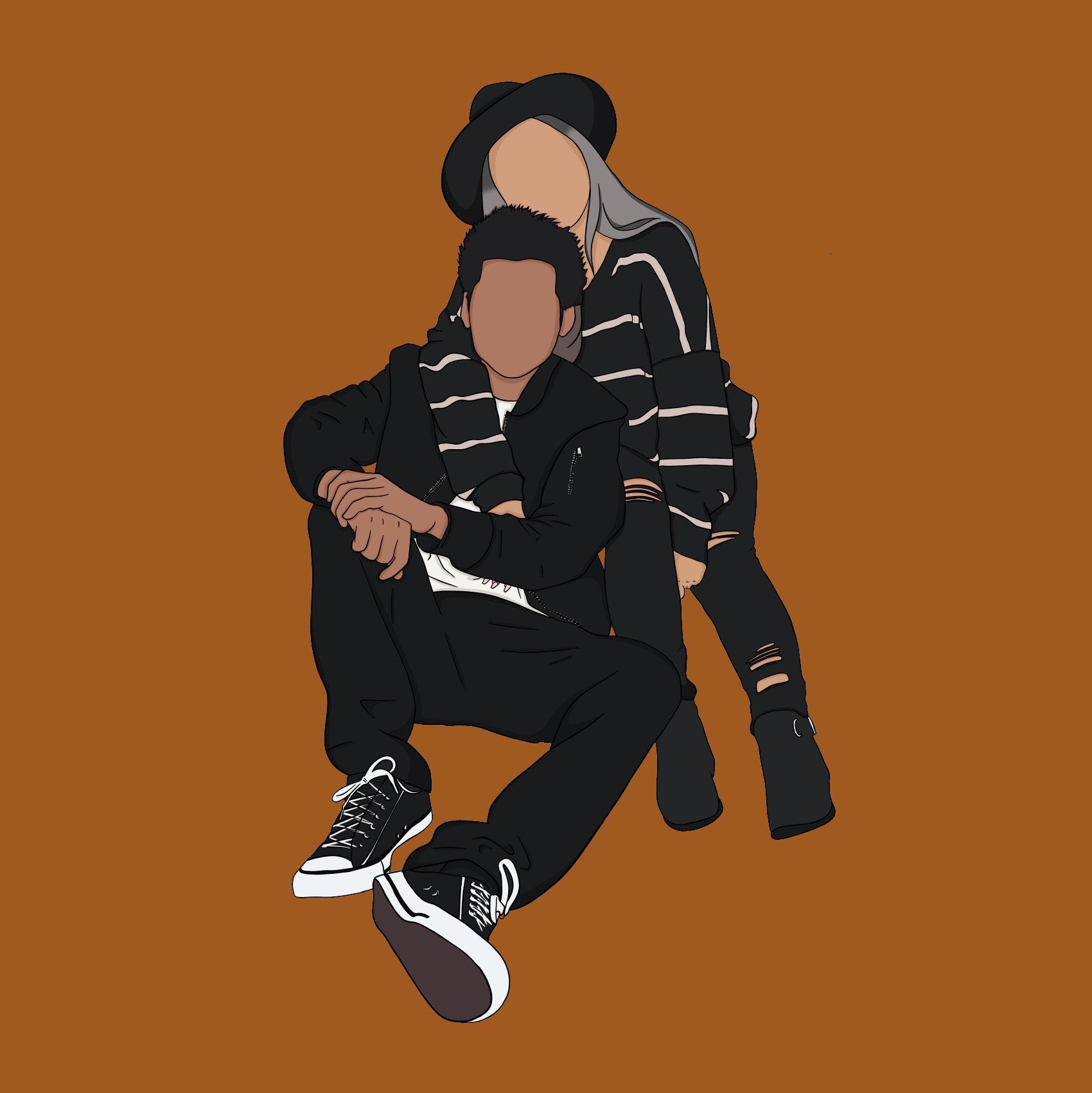 Custom Faceless Portrait Stickers! | Digital + Stickers - Etsy