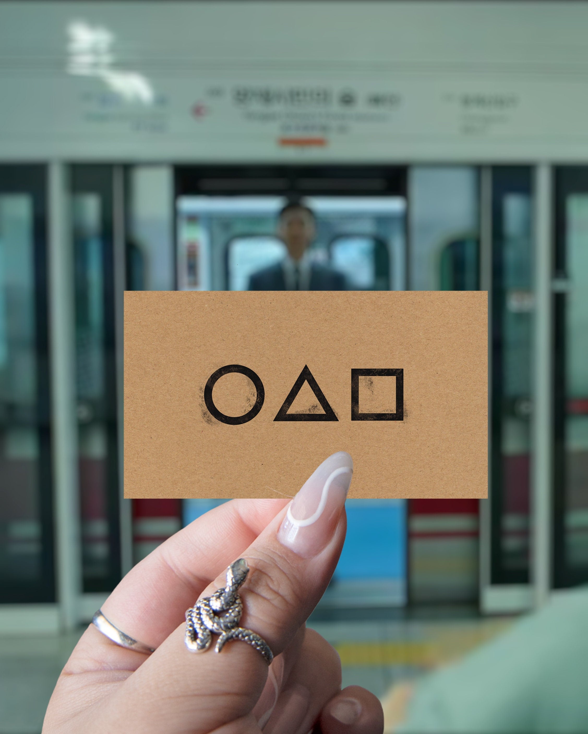 Squid Game Business Card Invite Vinyl Sticker - Etsy