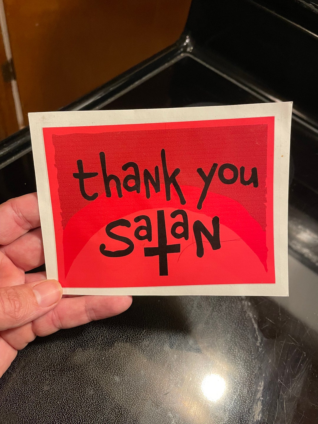 Thank You Satan Sticker - Etsy
