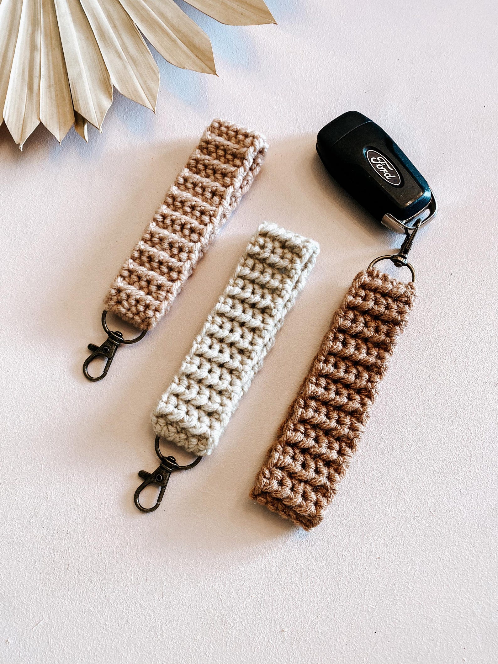 Crochet Wristlet Keychain | Boho Key Wristlet | Crochet Keychain ...