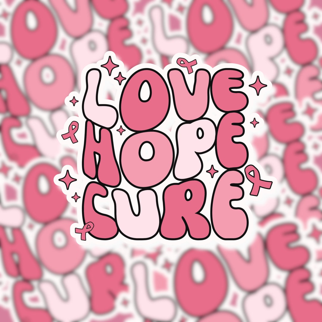 Breast Cancer Ribbon Sticker Breast Cancer Awareness Gift - Etsy