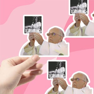 Ultraviolence Pope Sticker Album Sticker, Dark Retro, Indie Femme ...