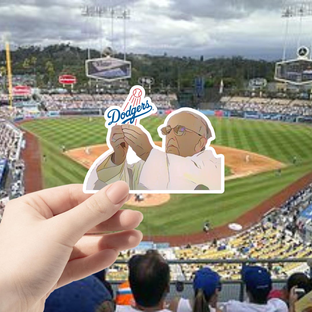 Dodgers Pope Sticker, MLB Sticker, Gift for Him Stickers, Dodgers Gifts ...