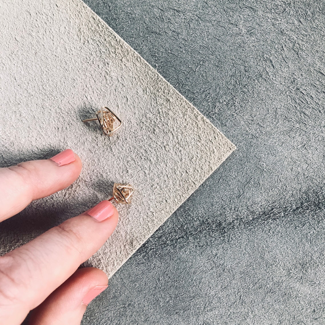 Hope Stud Earrings // Minimalist // Geometric // Modern // - Etsy