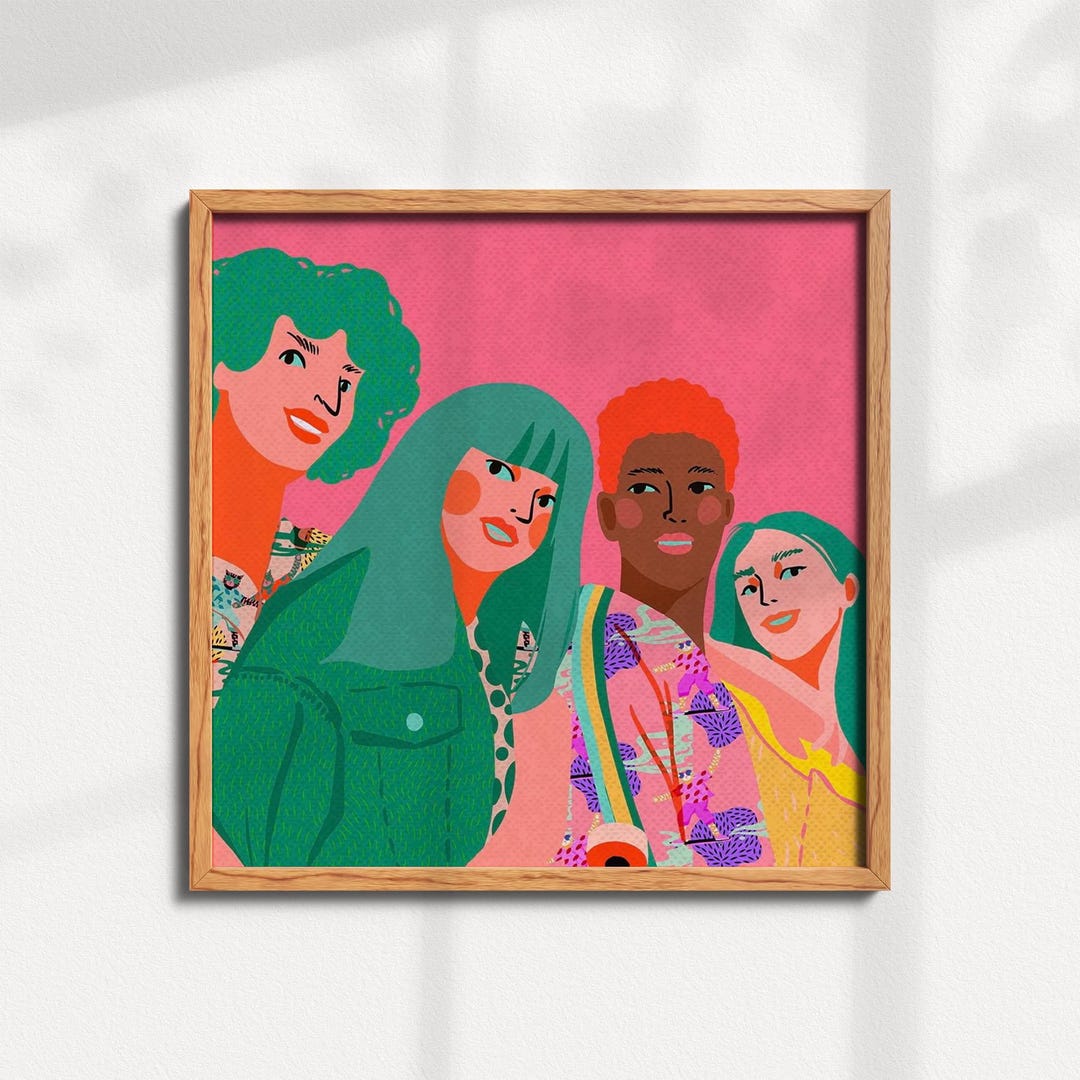 Custom Cartoon Family Portrait, Personalized Digital Art Gift (PDF/JPG ...