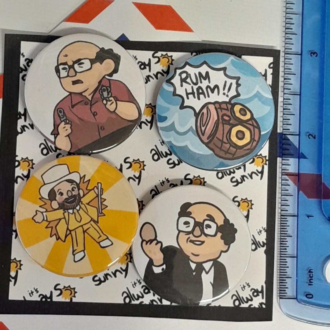 4 BADGE SET- It's Always Sunny in Philadelphia - Etsy