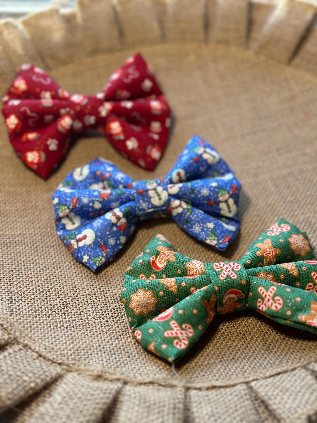 Christmas Dog Bow, Glitter Gingerbread Man, Snowman, Mittens, Christmas ...