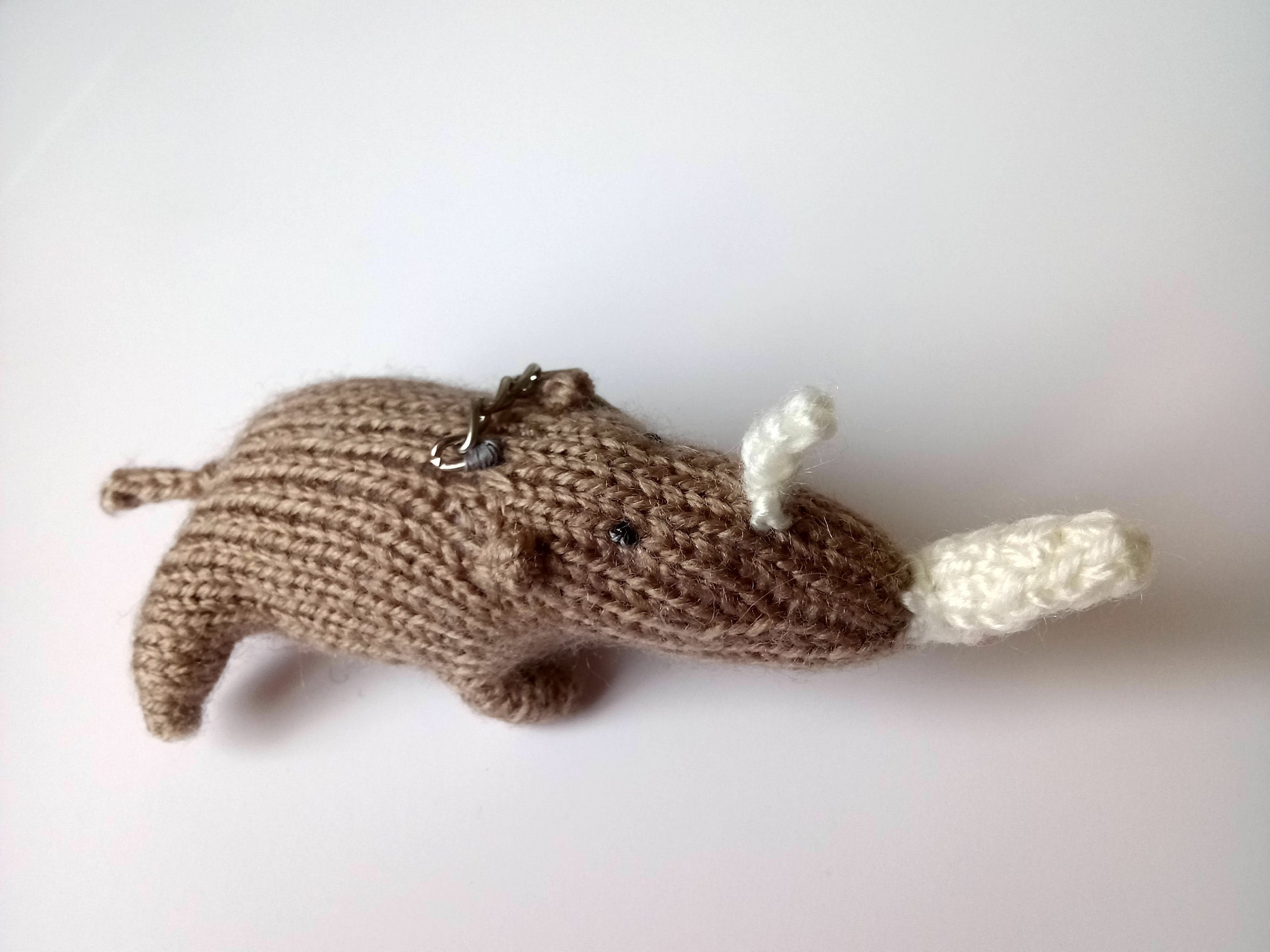 Hand Knitted Rhinoceros Keyring - Etsy Singapore