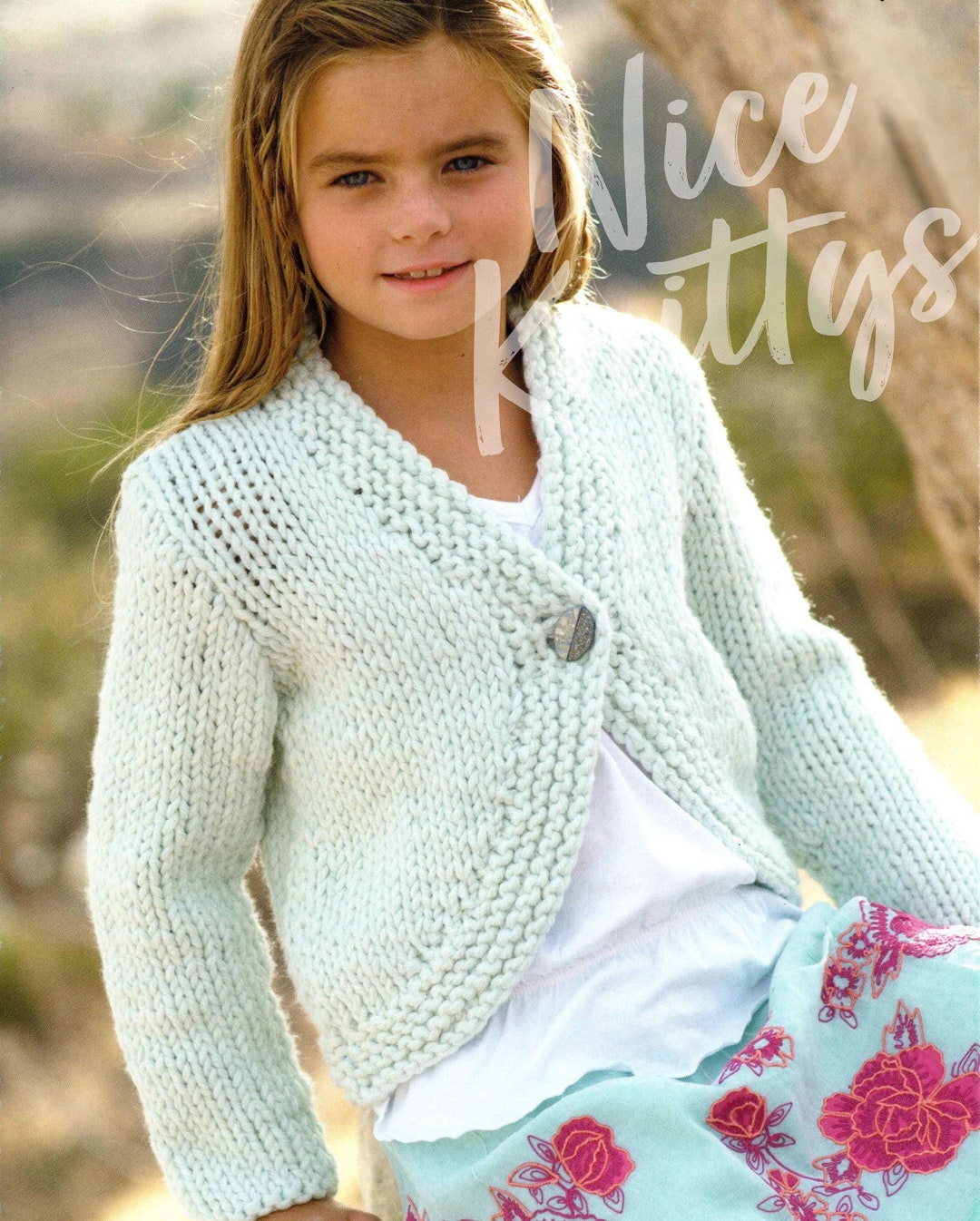 Vintage Knitting Pattern Girls Cardigan 1 12yrs Digital - Etsy