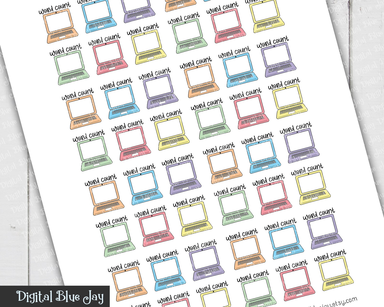 Writer Printable Planner Stickers Bundle, Write Brainstorm Outline Edit ...