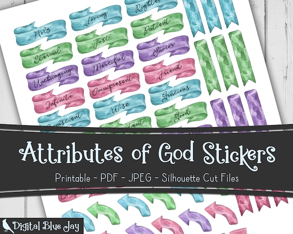 Bible Journal Stickers Attributes of God Bible Journaling | Etsy