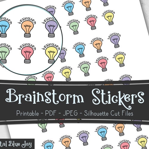 Writer Printable Planner Stickers Bundle Write Brainstorm | Etsy