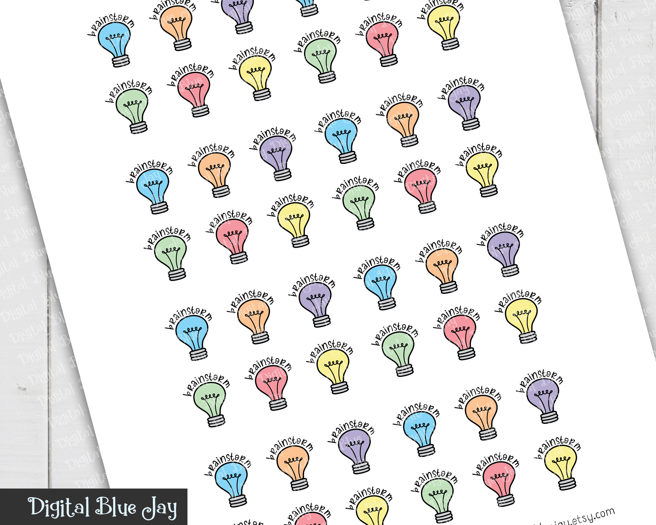 Writer Printable Planner Stickers Bundle, Write Brainstorm Outline Edit ...