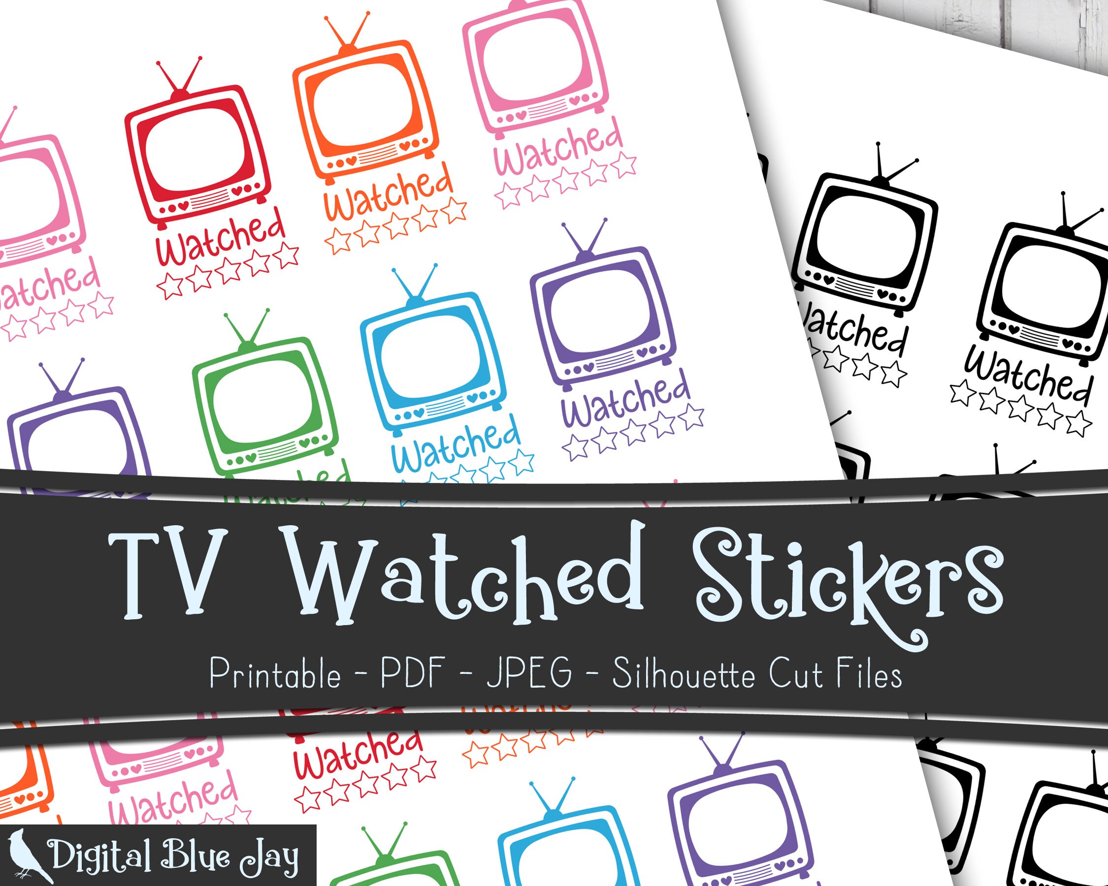 TV Planner Stickers, Movie Ratings Stickers, TV Rating, Movie Planner ...