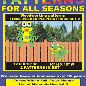 Fence Peeker Peepers Frogs Set 2,fence Sitters Barn Farm Woodworking ...
