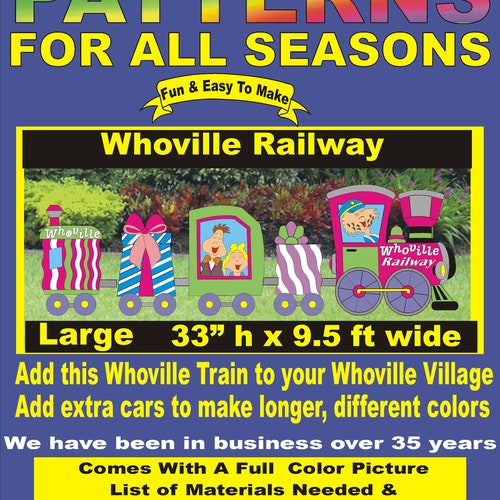 Whoville Railway Train Large 5 Patterns in Set Christmas - Etsy
