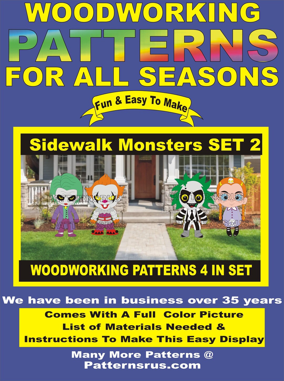 Sidewalk Monsters SET 2 Woodworking Pattern Each About 28 High Yard Art ...