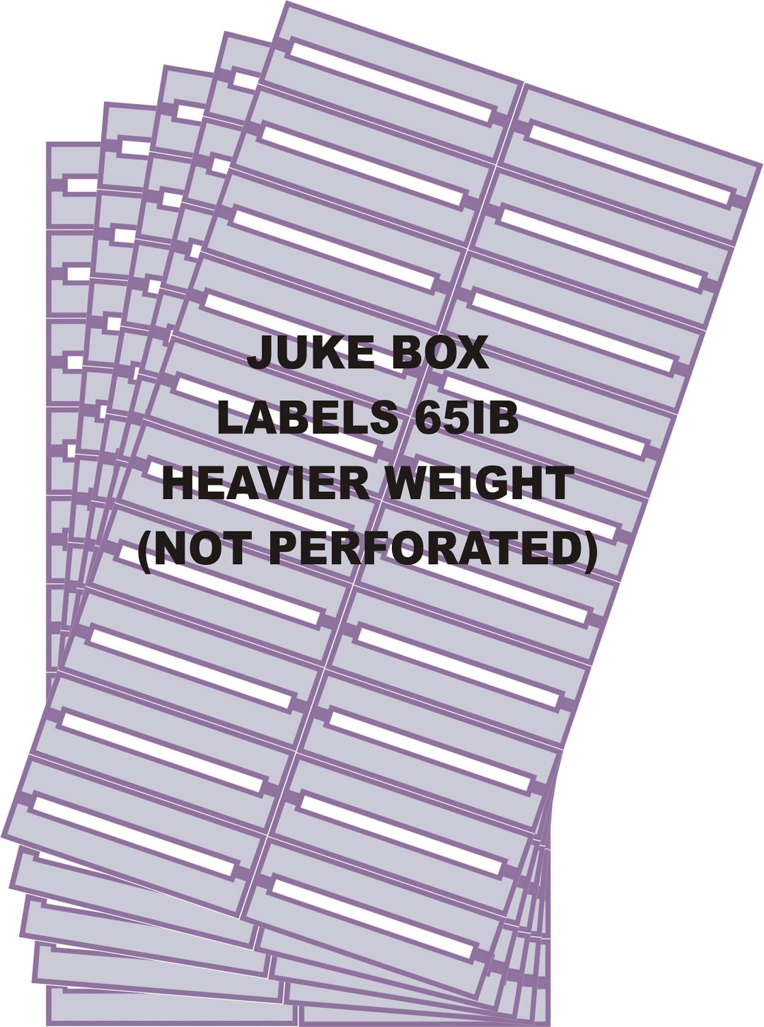 Juke Box Labels Wurlitzer Rockola Heavier Bond 65ib Lavender Seeburg ...
