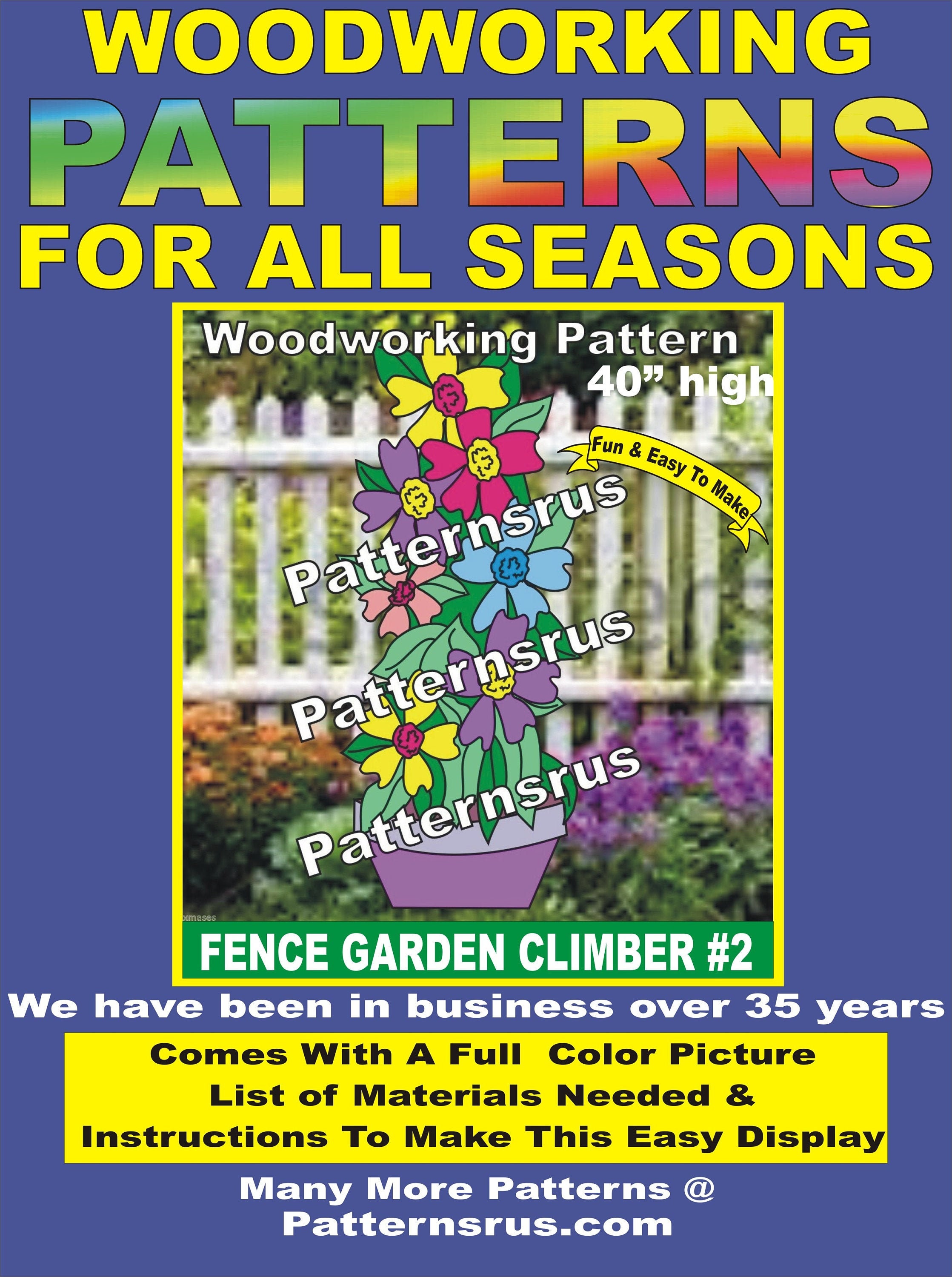Flower Garden Climber 2 fence Peekers Peepers Flowers Barn - Etsy