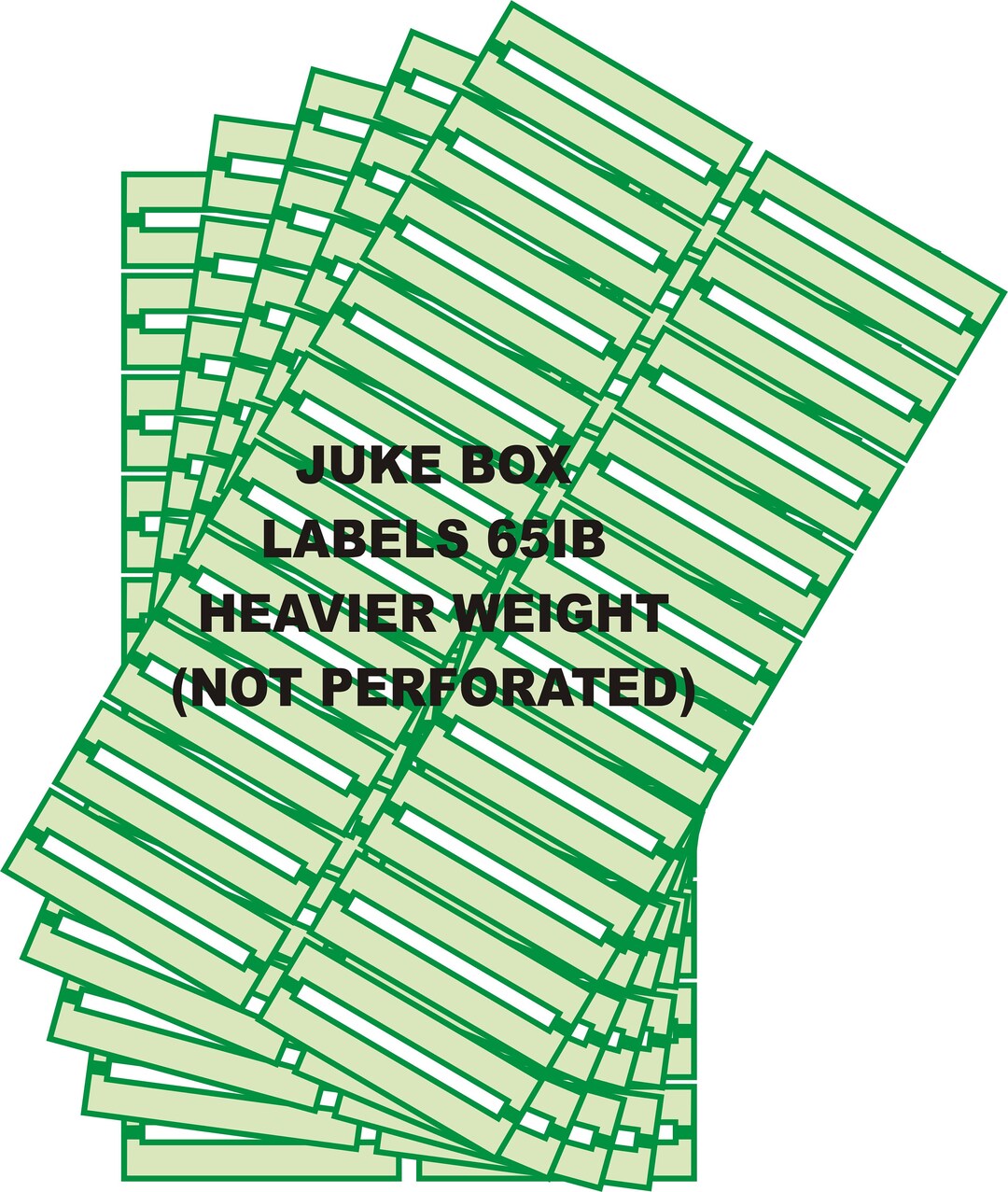 Juke Box Labels LT GREEN Heavier Bond 65 Ib Wurlitzer Rockola Seeburg ...
